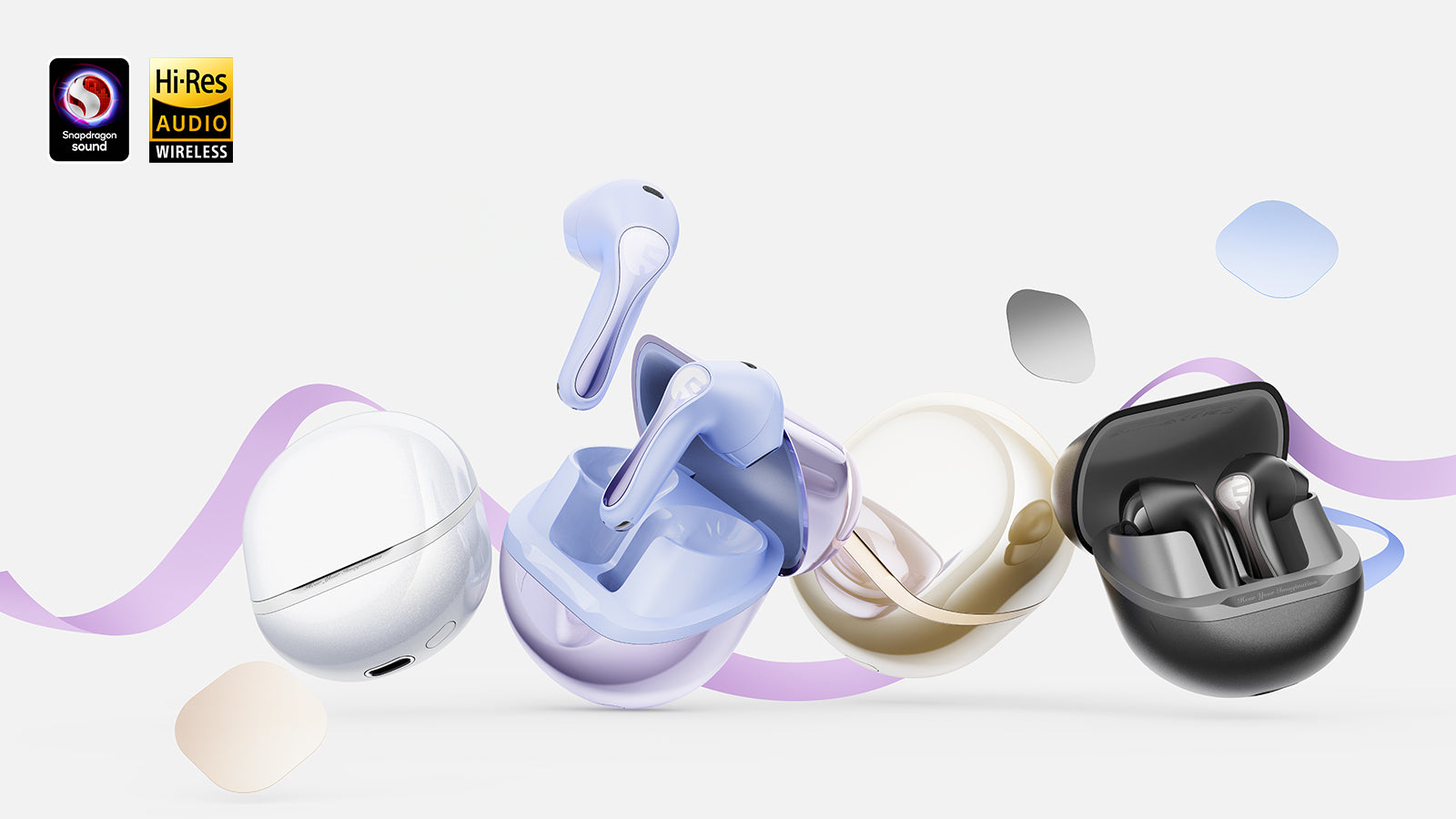 カラバリ4色と流線型デザイン、アダプティブANCの強度も選べる aptX Lossless対応インナーイヤー型TWSイヤホン「Air5 ...